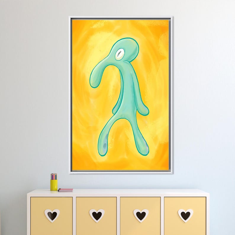 Bold and Brash Squidward Canvas Art, Modern Wall Decor - Etsy