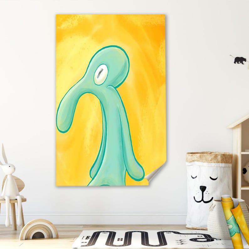 Bold and Brash Squidward Canvas Art, Modern Wall Decor - Etsy