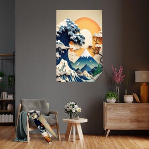 The Great Wave Canvas Poster, Personalized Gifts, Wave Poster, Abstract ...