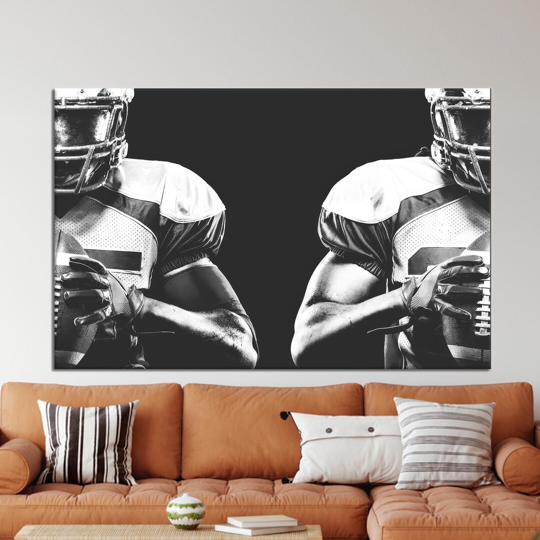 American Football Canvas Art: Man Cave Loft Decor - Etsy