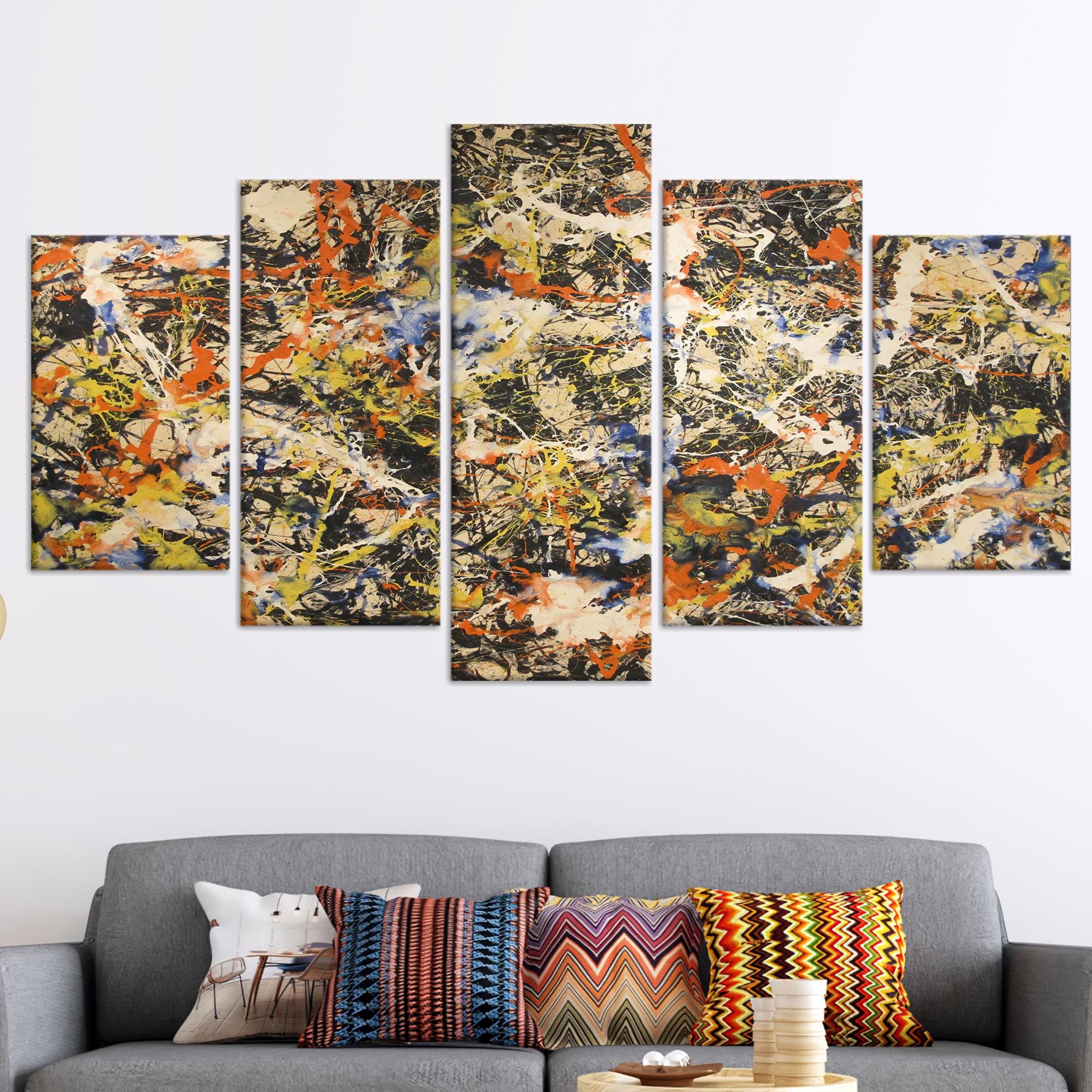Jackson Pollock Convergence Reproduction Canvas Art: Abstract ...
