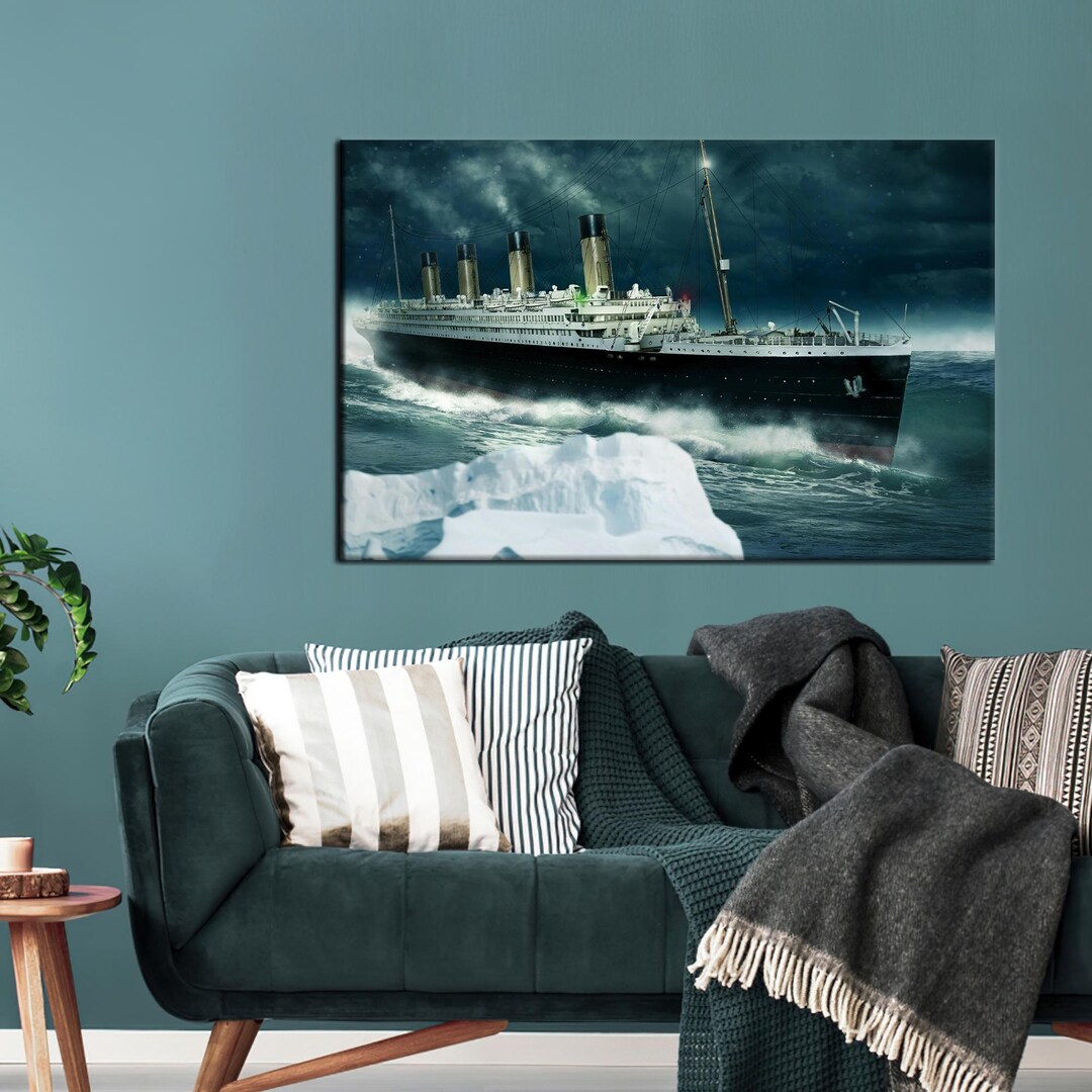 Titanic Canvas Art: Coastal Cruise Ship Print, Framed Wall Decor - Etsy