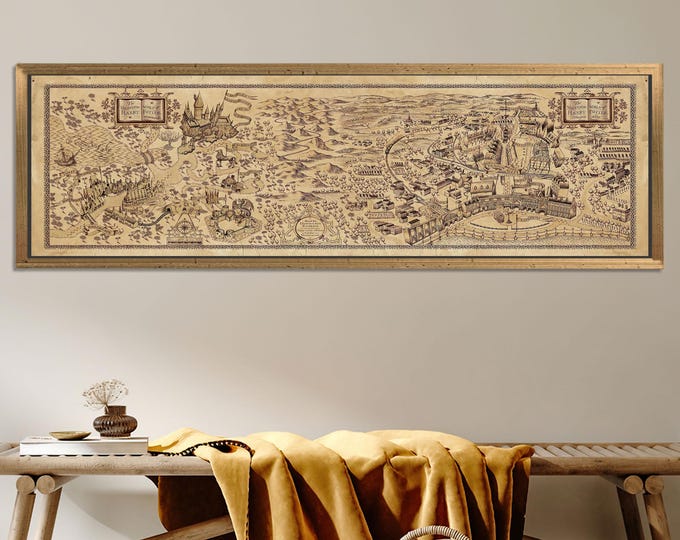 Harry Potter Map Canvas Print - the Wizarding World / London ...