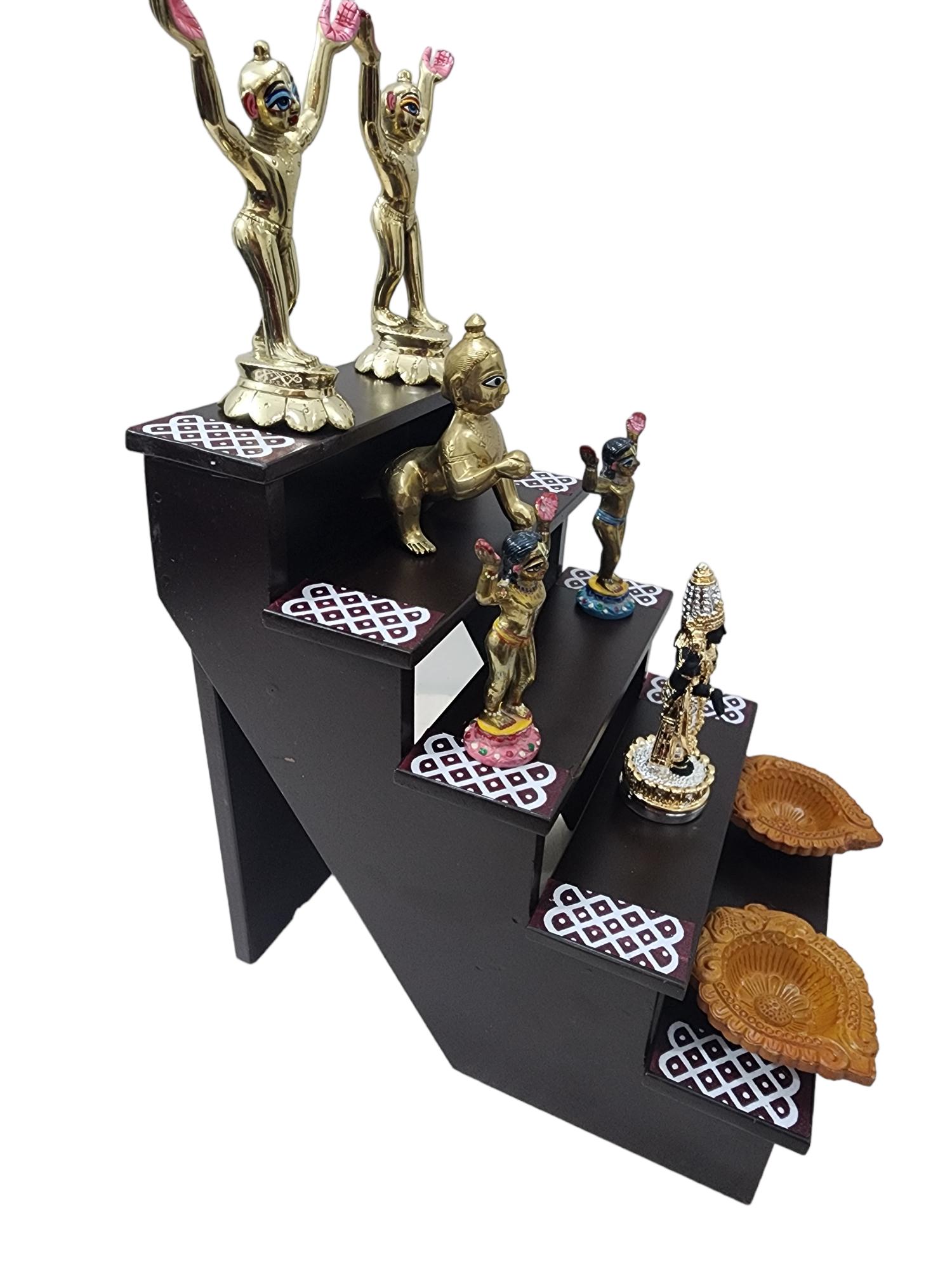 812inch Wooden Deities Stand, 5 Step Wooden Statue Temple, Wooden ...