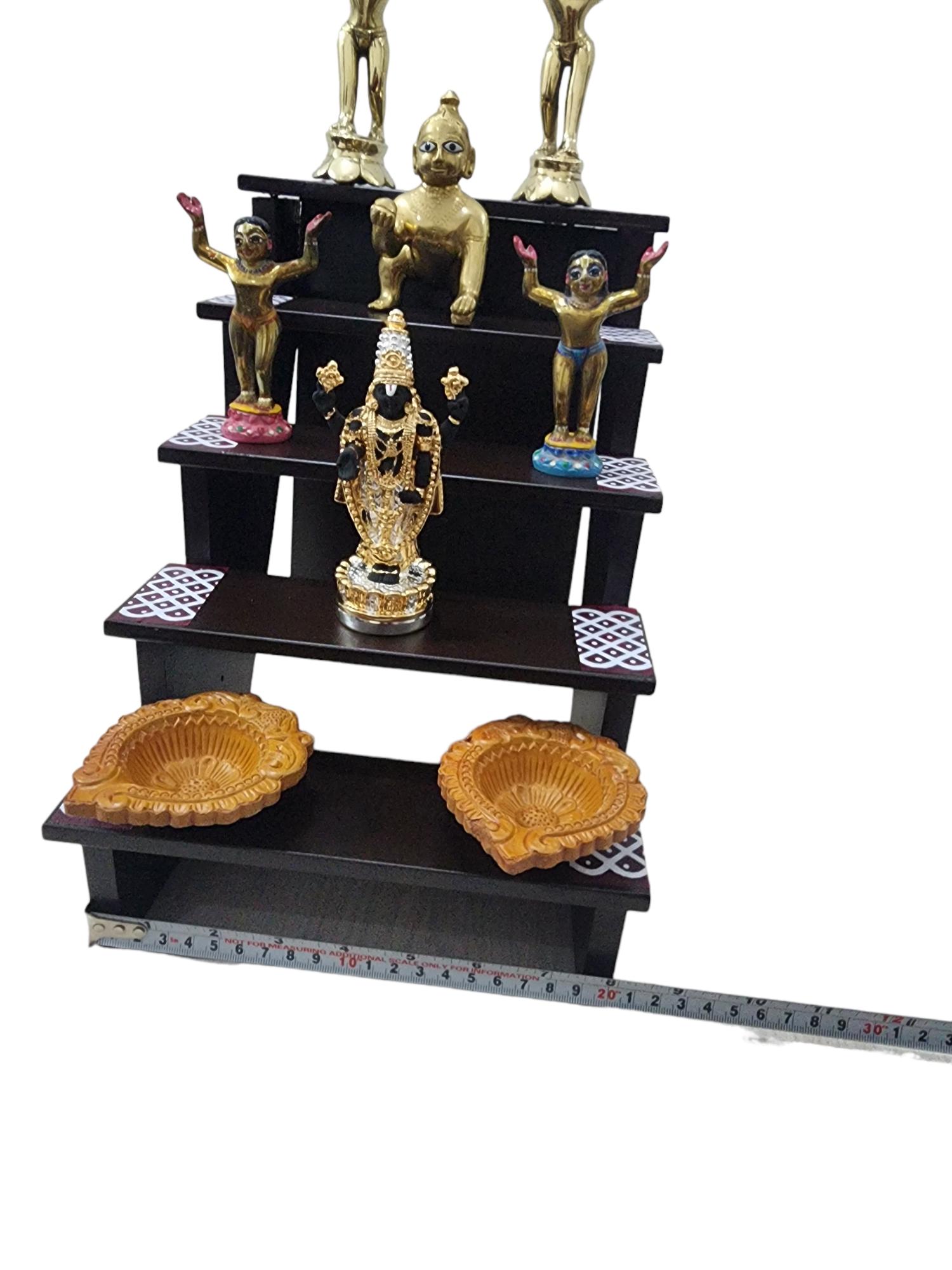 812inch Wooden Deities Stand, 5 Step Wooden Statue Temple, Wooden ...