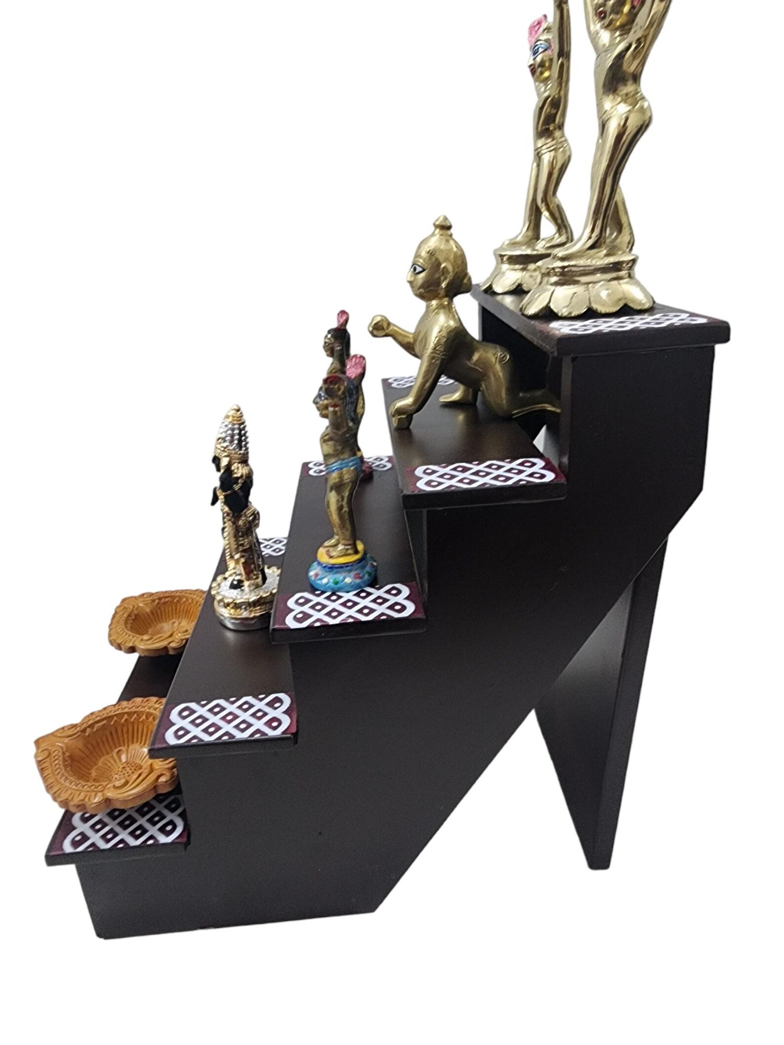 812inch Wooden Deities Stand, 5 Step Wooden Statue Temple, Wooden ...