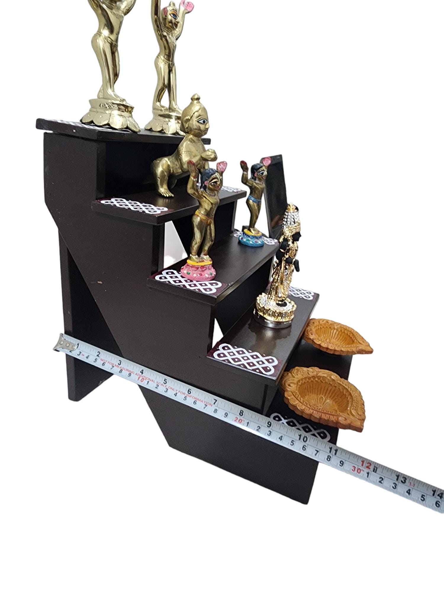 812inch Wooden Deities Stand, 5 Step Wooden Statue Temple, Wooden ...