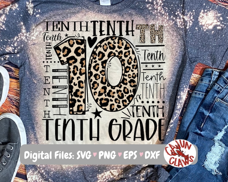 Tenth Grade Typography PNG | Back to School Digital File | Teacher PNG ...