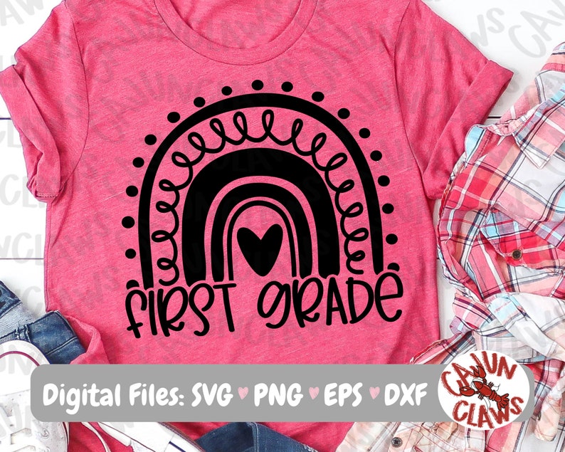 First Grade PNG | Back to School Digital File | Teacher Shirt Design ...