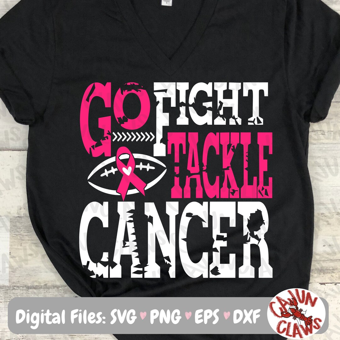 Go Fight Tackle Cancer Digital Design | Pink Out PNG | Breast Cancer ...