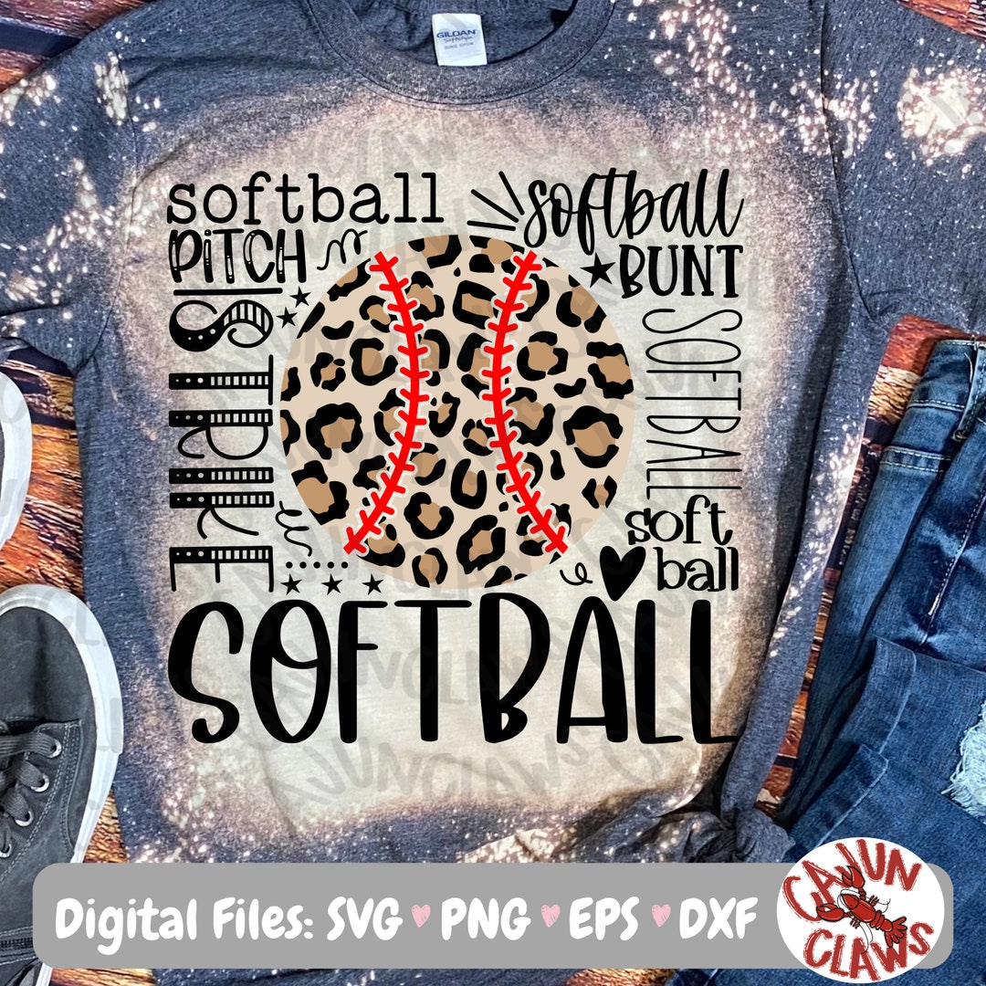 Leopard Softball PNG | Softball PNG | Softball Mom Shirt | Softball ...