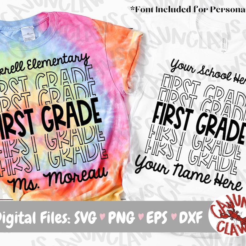 First Grade Shirt Design - Etsy