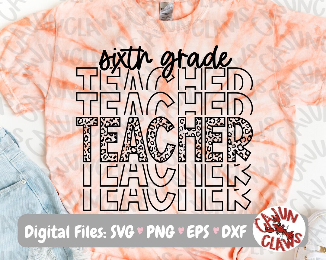 Sixth Grade PNG | Back to School Digital File | Teacher Echo SVG ...