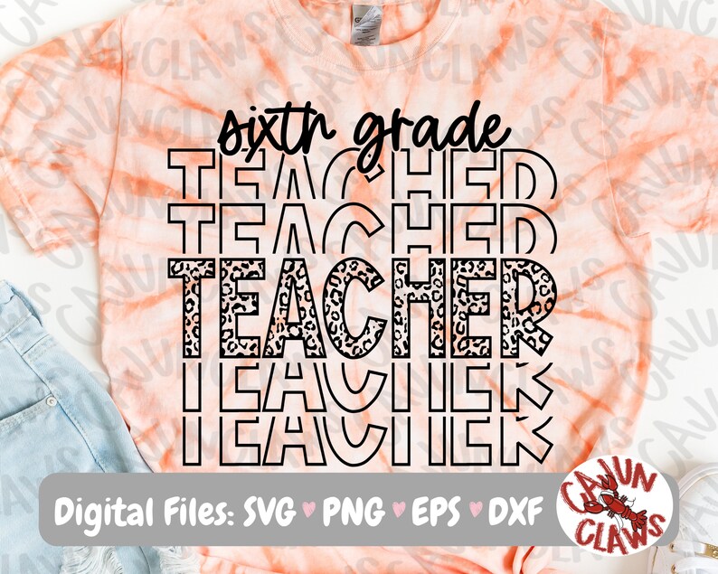 Sixth Grade PNG | Back to School Digital File | Teacher Echo SVG ...