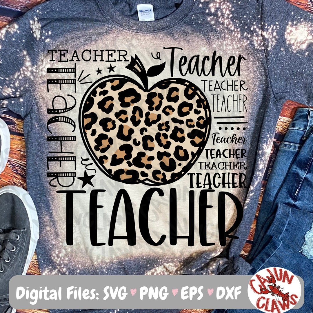 Teacher Typography PNG | Back to School Digital File | Teacher PNG ...
