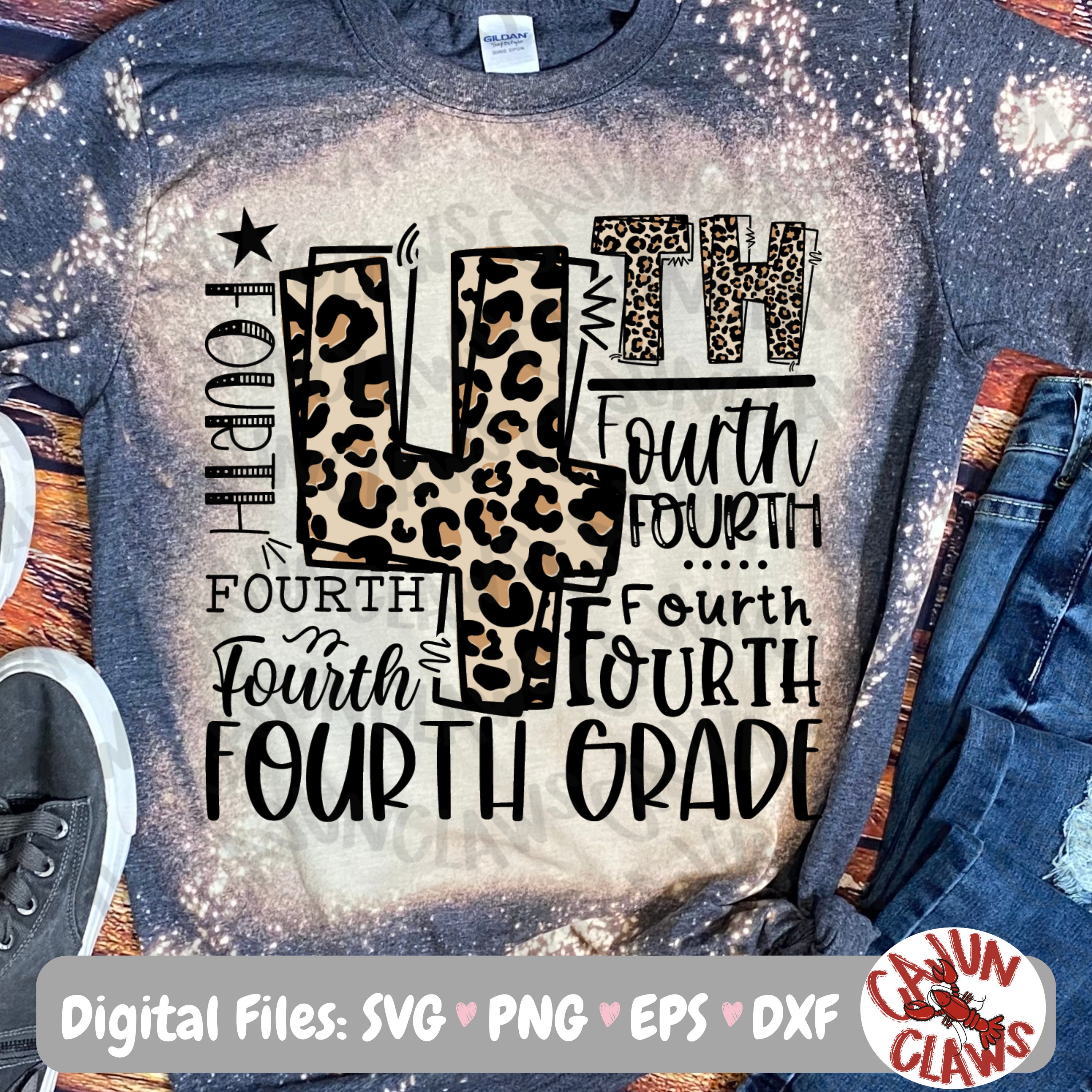 Fourth Grade Typography PNG | Back to School Digital File | Teacher PNG ...