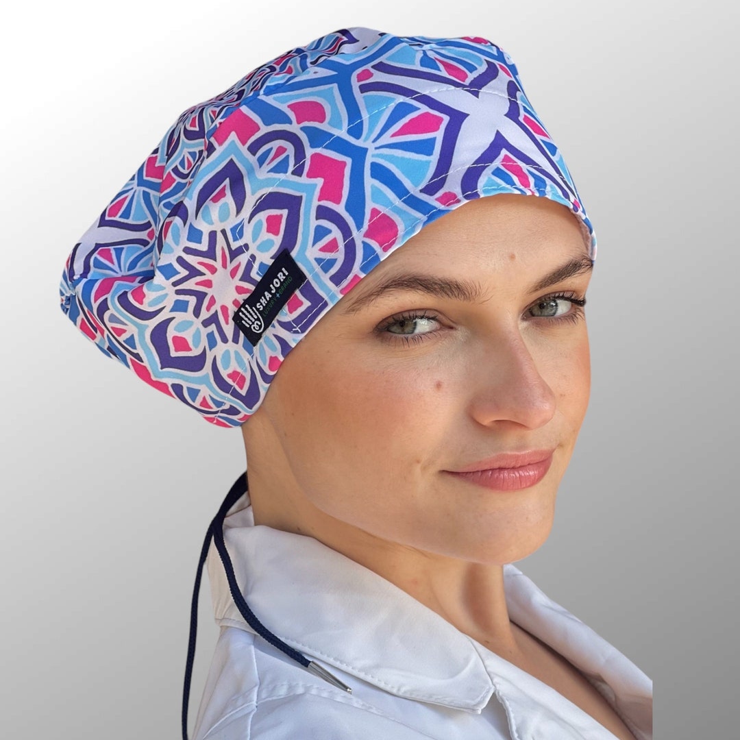 Mandala Scrub Caps, Scrub Caps for Women, Medical Scrub Cap, High ...