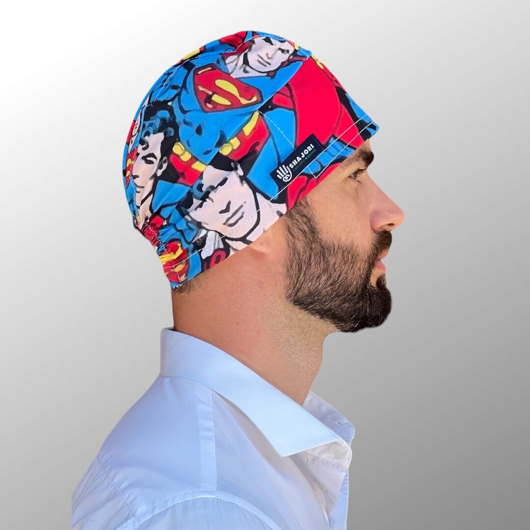 Cartoon Scrub Caps Surgical Scrub Caps for Men Sweatband Adjustable ...