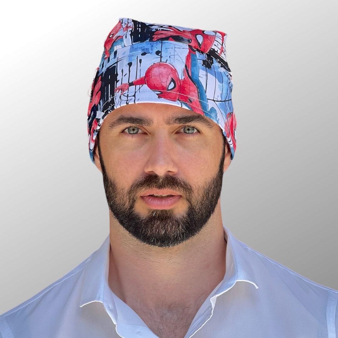 Spider-man Scrub Caps, Men's Surgical Scrub Caps, Medical Scrub Cap ...