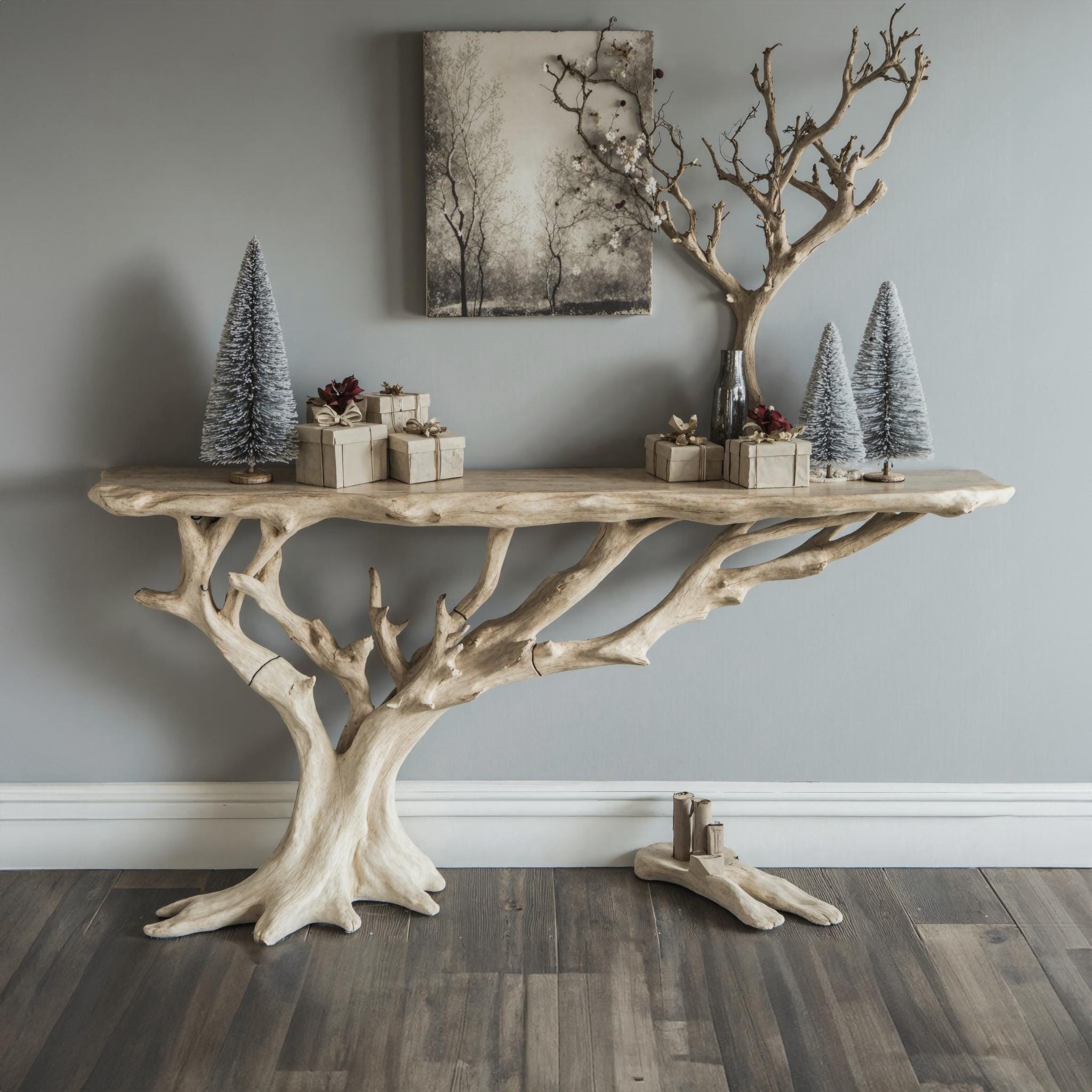 Solid Wood Entry Way Console Table Narrow Entryway Console Table Rustic ...