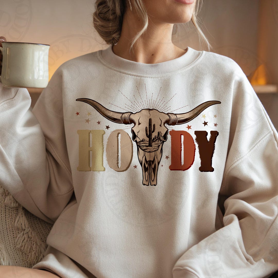 Howdy PNG, Wild Soul Png, Bull Skull Floral Png, Boho Skull Clipart ...