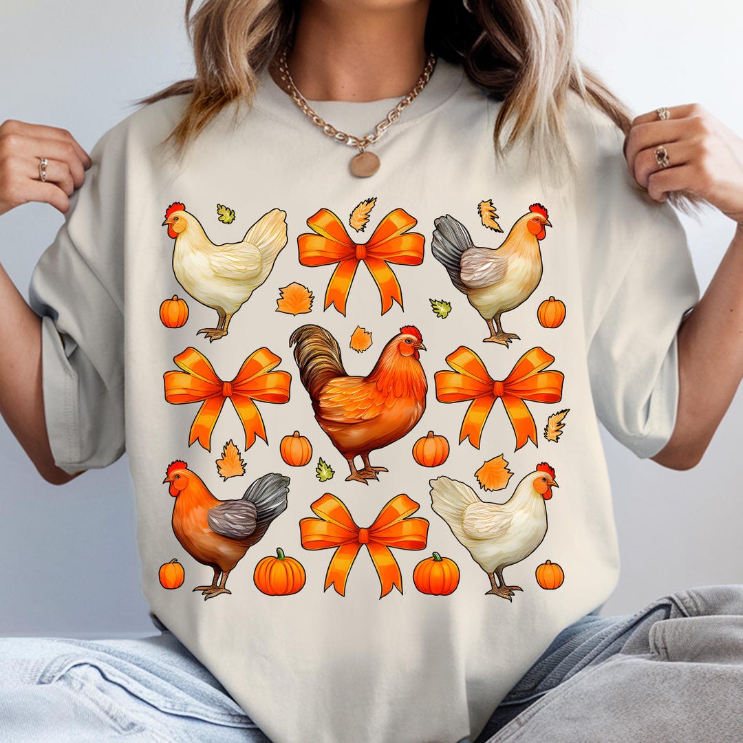 Coquette Fall Chicken Png, Fall Farm Png,chicken Png, Coquette Fall ...