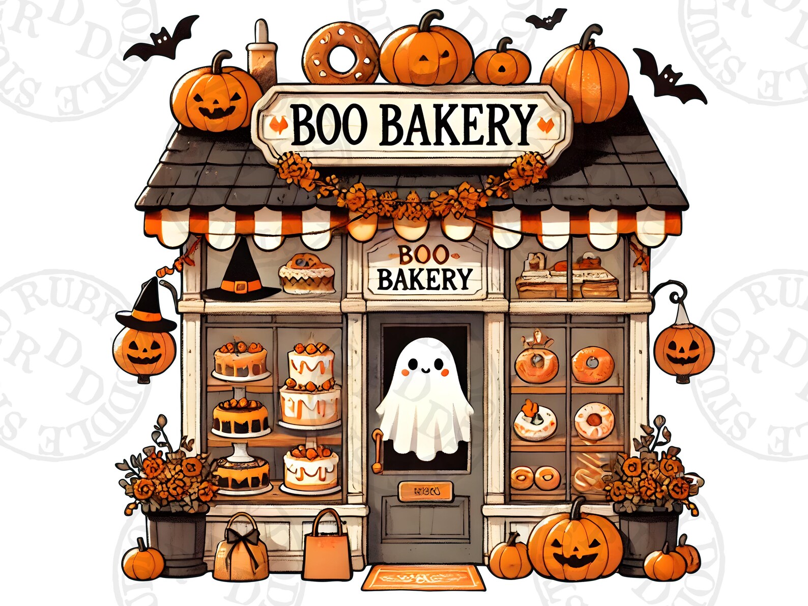 Halloween Boo Bakery PNG, Spooky Baker Halloween Png, Halloween Png ...