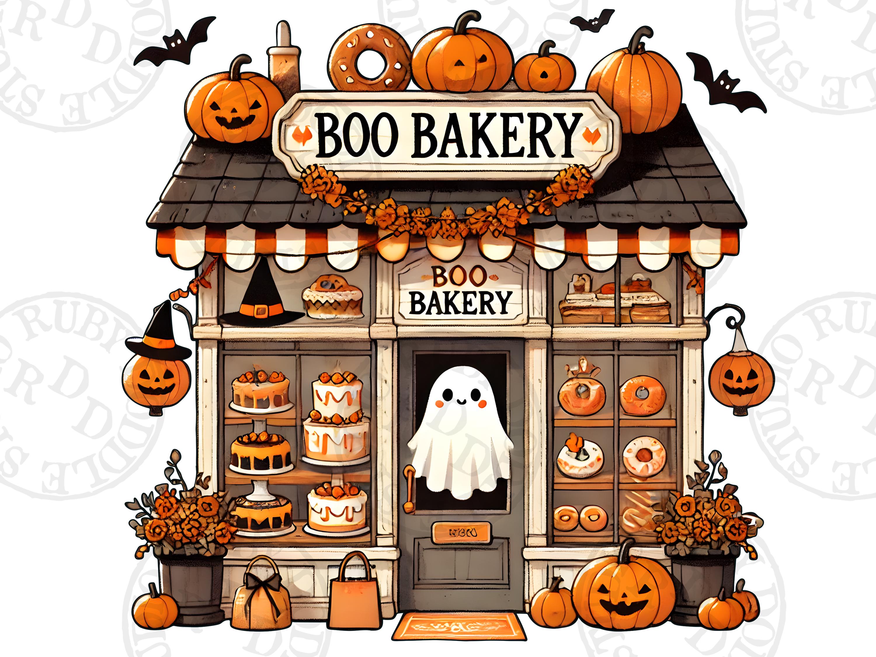 Halloween Boo Bakery PNG, Spooky Baker Halloween Png, Halloween Png ...