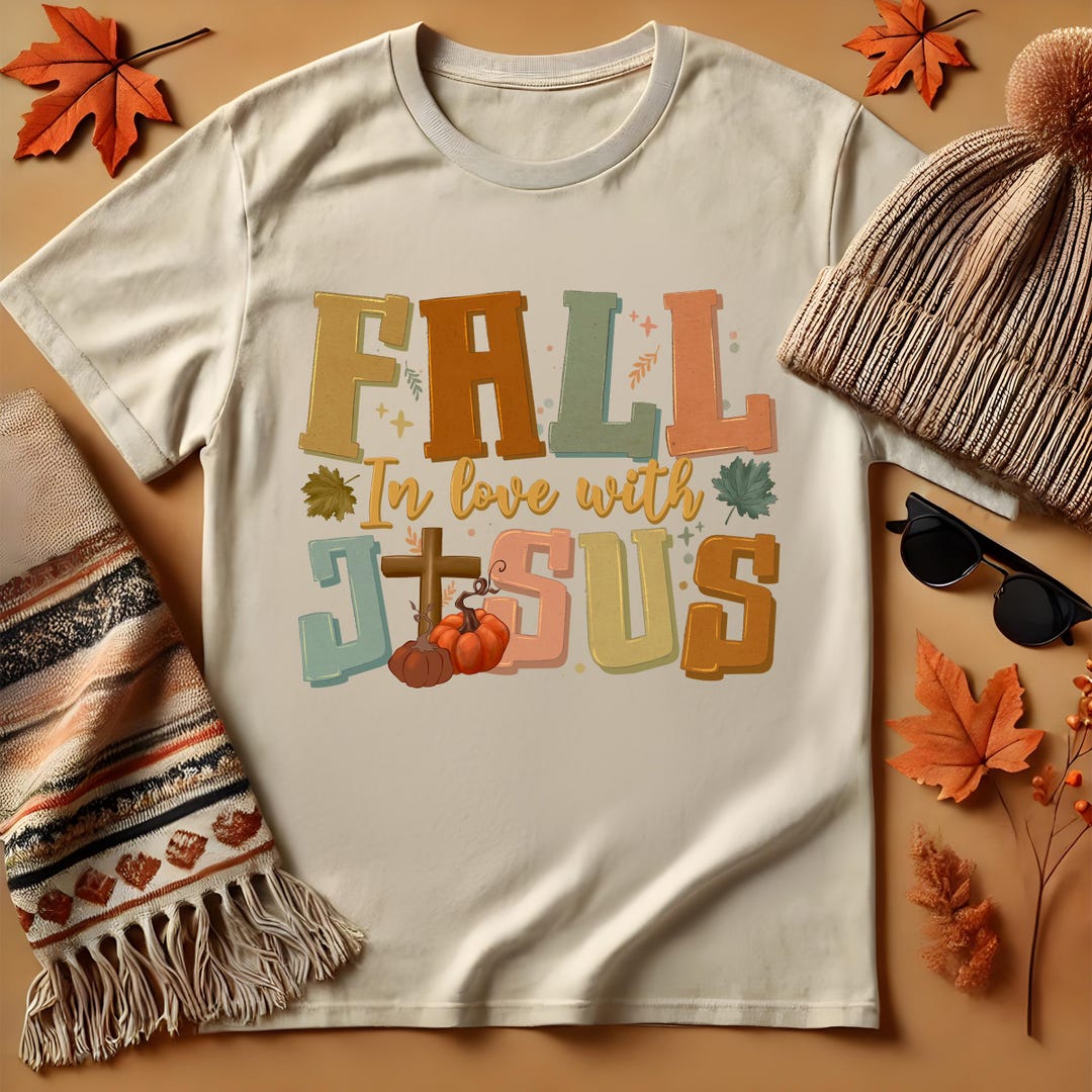 Fall in Love With Jesus Png,autumn Png,fall Png,sublimation Design ...