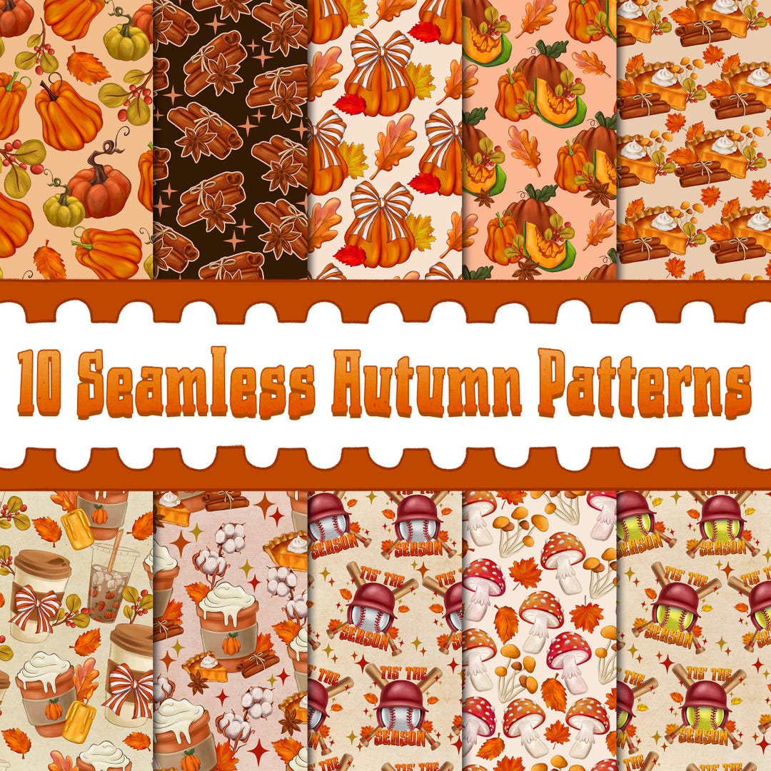 Seamless Autumn Pattern Png,fall Seamless Pattern, Fall Pattern,autumn ...