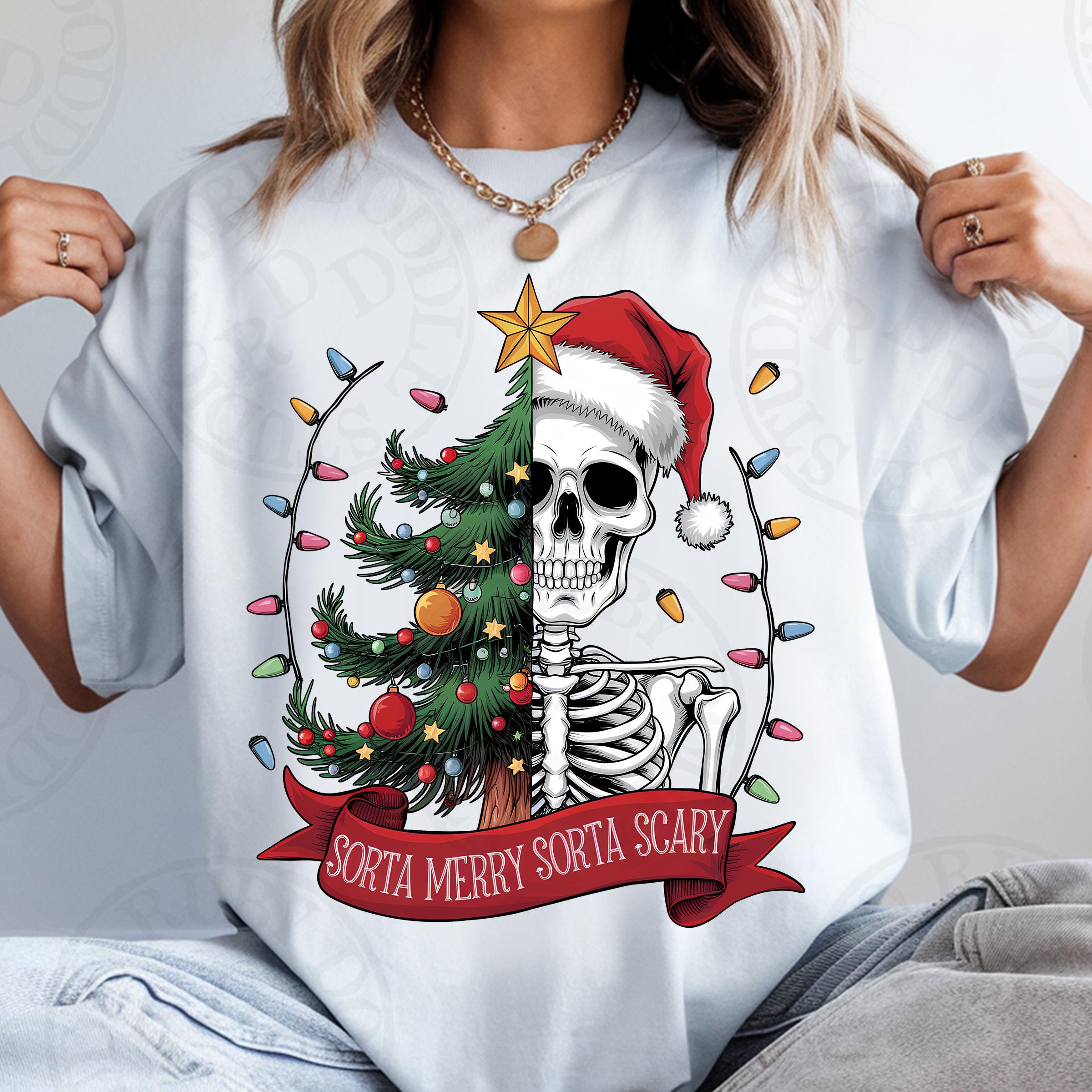 Sorta Merry Sorta Scary Png, Funny Sarcastic Christmas Png, Christmas ...