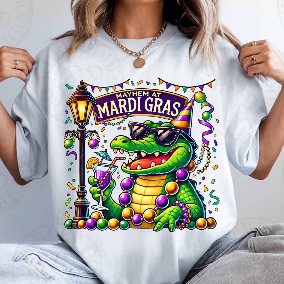 Mardi Gras Crocodile Alligator Png, Louisiana Png, New Orleans Carnival ...
