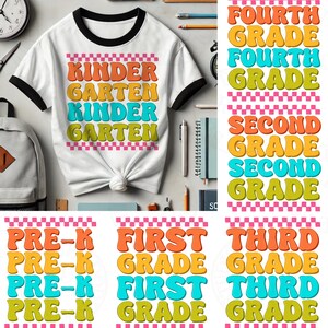 School Bundle Png,retro Back to School Bundle, Kindergarten, First Day ...