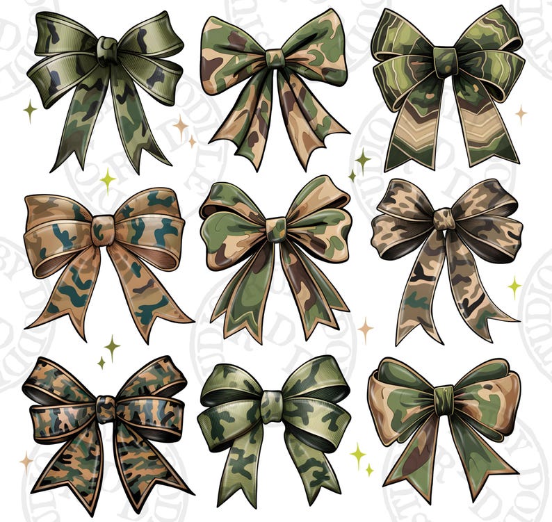 Camouflage Bow Png, Coquette Camouflage Bow Png, Mama Clipart, Retro ...