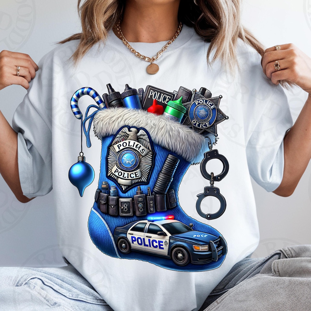 Christmas Police Sock Png, Police Png, Christmas Police Png, Christmas ...