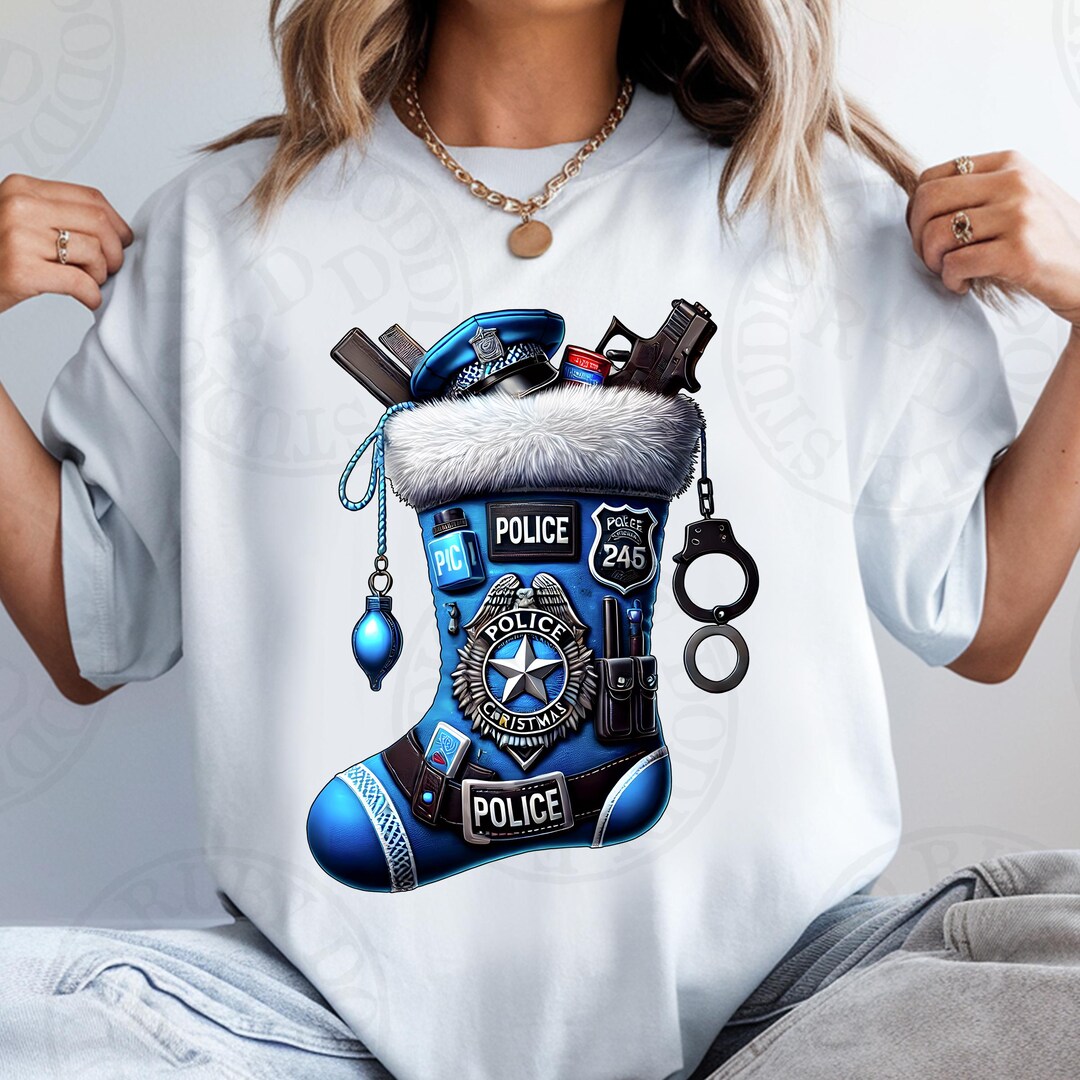 Christmas Police Sock Png, Police Png, Christmas Police Png, Christmas ...