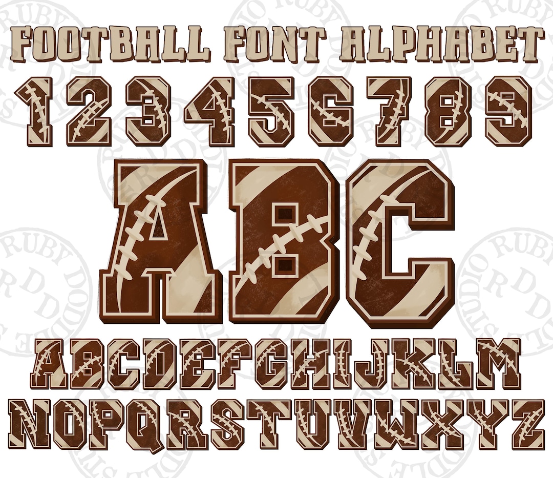 Football Font Alphabet Png, American Football Font Png,football Letters ...