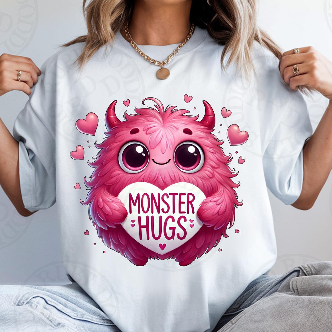 Monster Hugs Png, Cute Monster Hugs Png, Valentine's Day Png,valentine ...