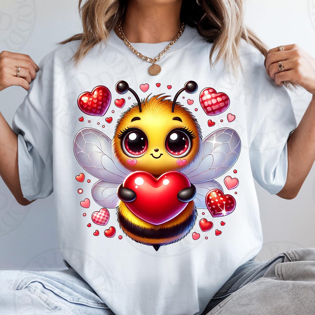 Valentine Bee Png, Cute Valentine's Day Bee Clipart Png ,png,valentine ...