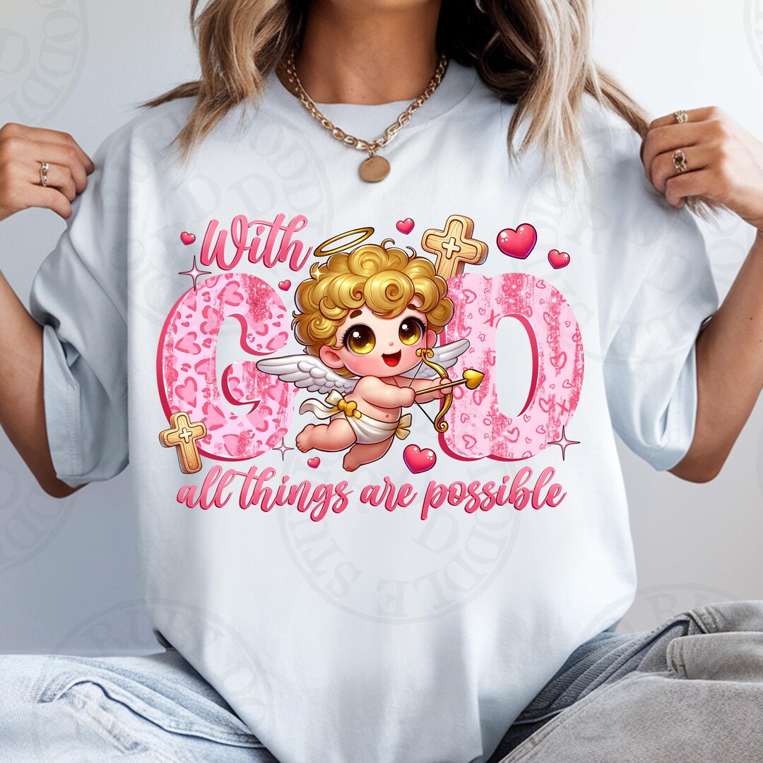 With God All Things Are Possible Png, Cupid Baby Png,christian ...