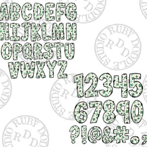 St.patrick's Day Doodle Alphabet Bundle Png,patrick's Day Font,st ...