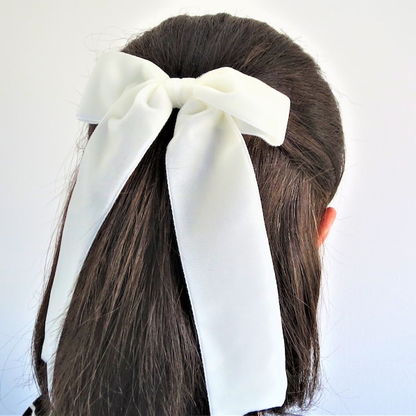 Cream Hair Bow - Etsy
