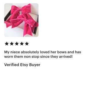 Larger & Smaller Fuchsia Velvet Bows, Hair Bow Gift, Bow Bundle ...