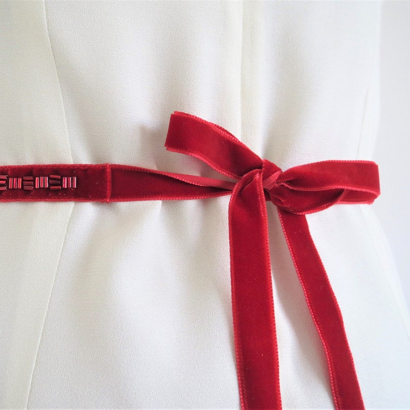 Red Bridal Sash - Etsy