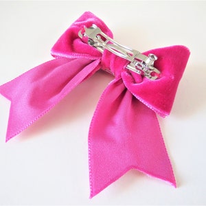Larger & Smaller Fuchsia Velvet Bows, Hair Bow Gift, Bow Bundle ...