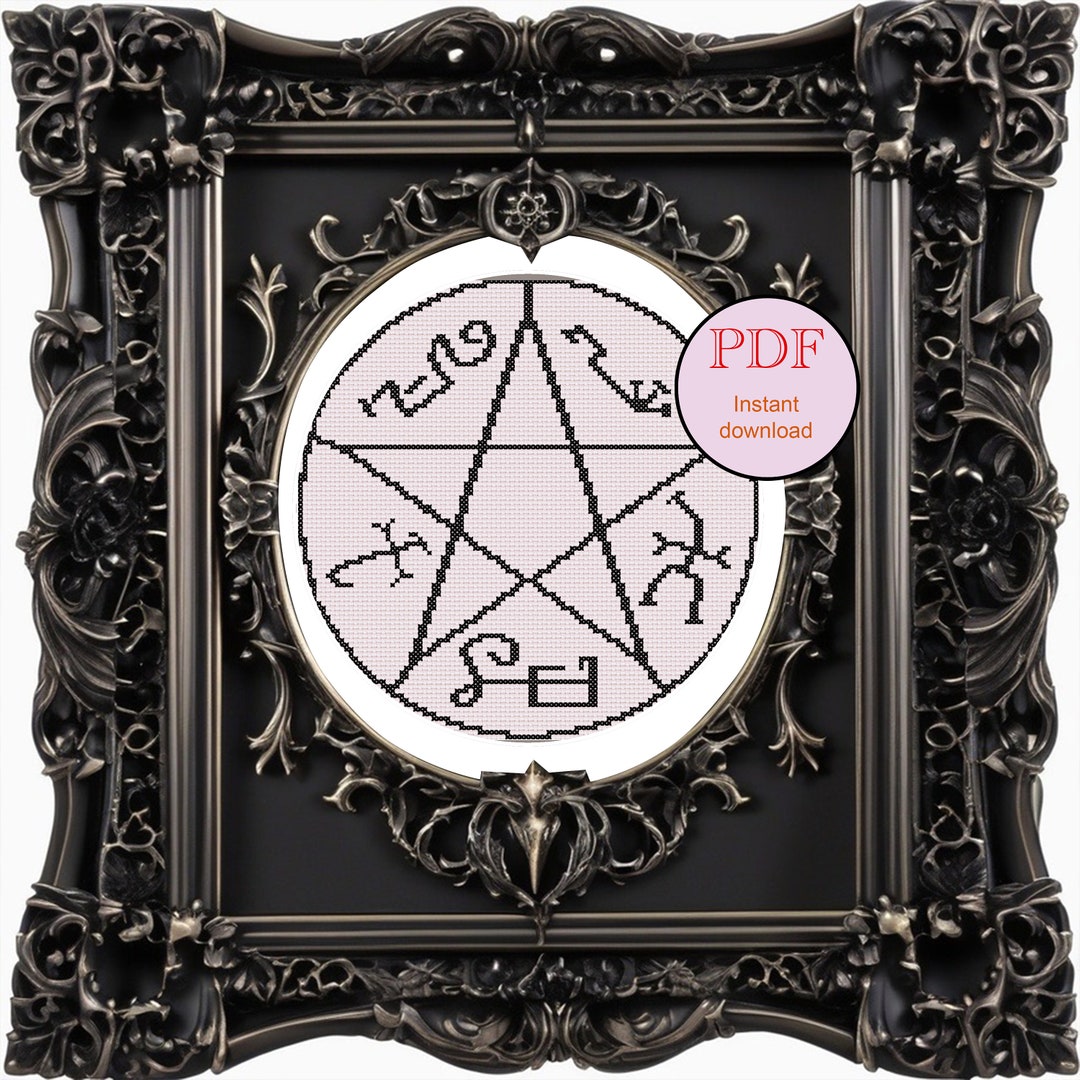 Supernatural Devil's Trap Cross Stitch Pattern, SPN, Demon Sigil - Etsy