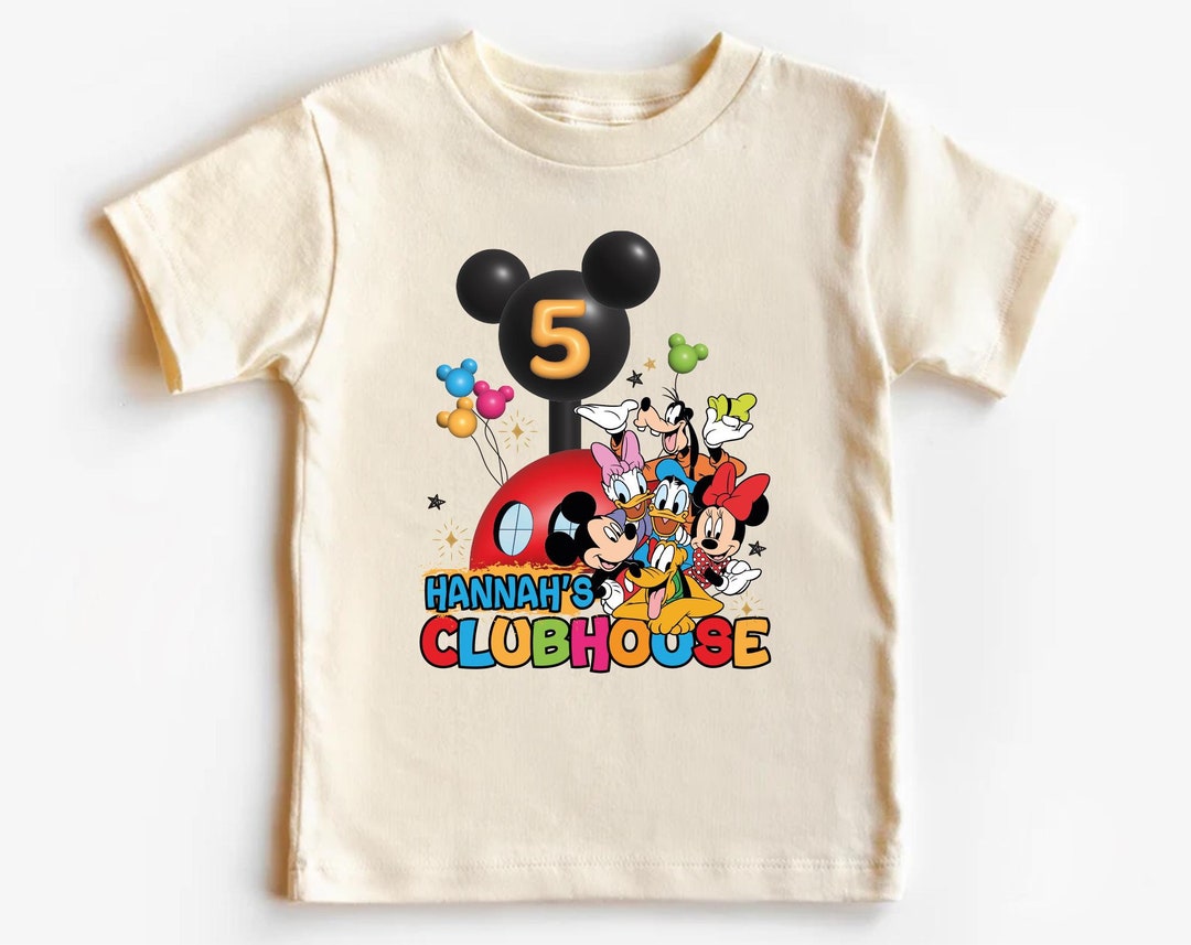 Mickey Mouse Clubhouse Birthday Shirt, Custom Disney Birthday Shirt ...