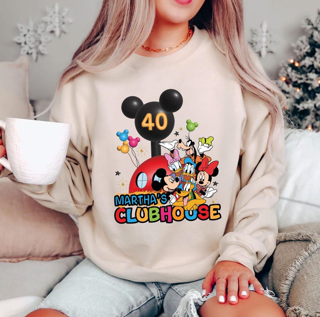 Mickey Mouse Clubhouse Birthday Sweatshirt, Custom Disney Birthday ...