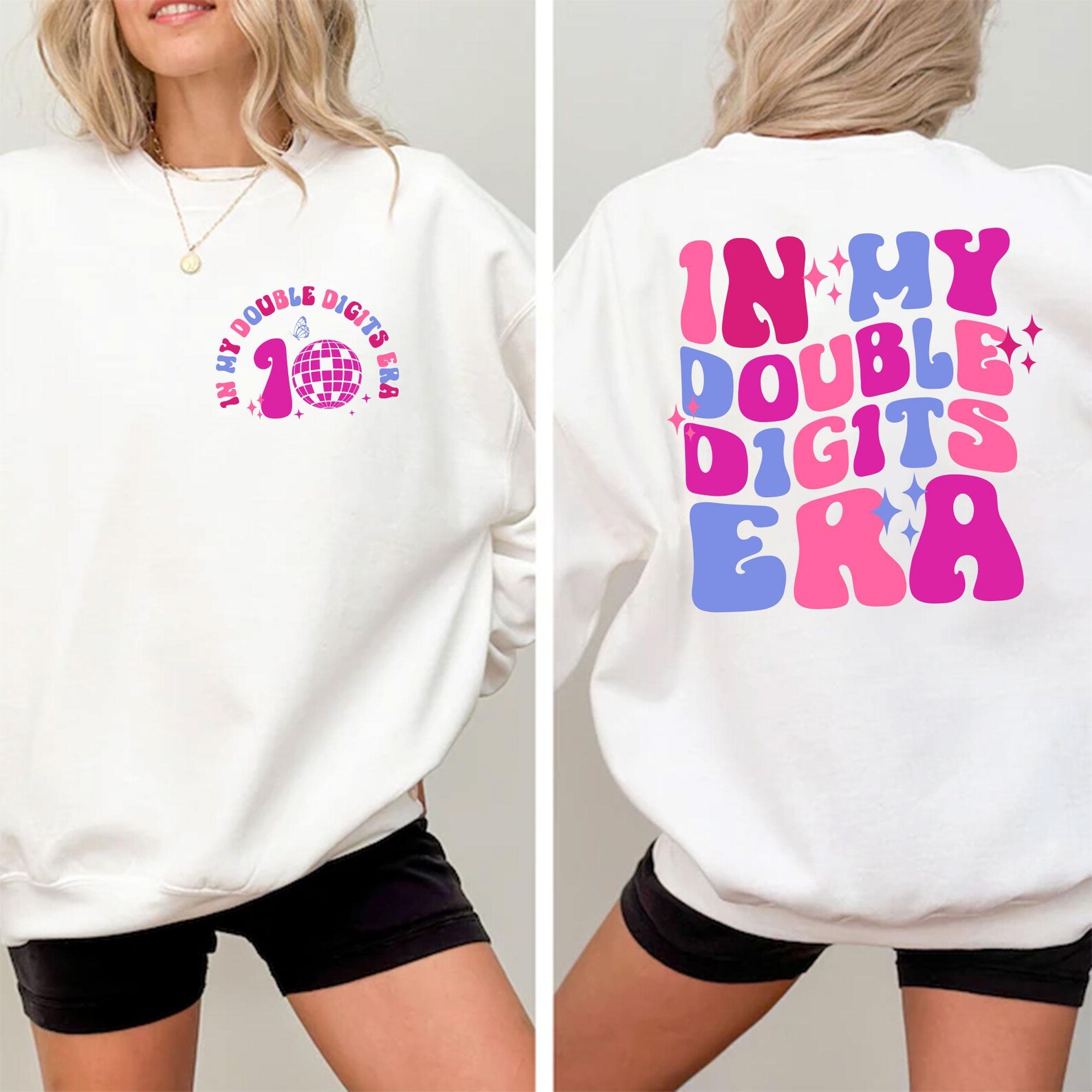 In My Double Digits Era Sweatshirt, Double Digits Sweater, Birthday ...