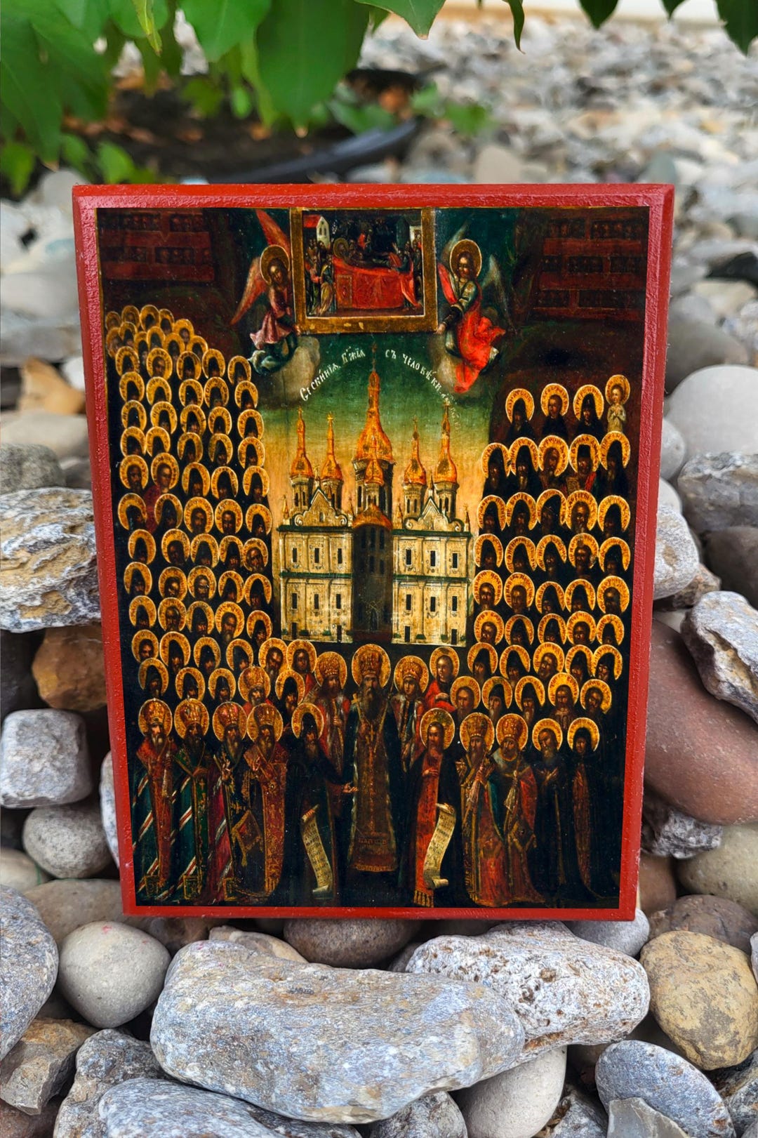 Handmade Synaxis of All Saints Icon | Kiev Caves Lavra Mounted Print - Etsy